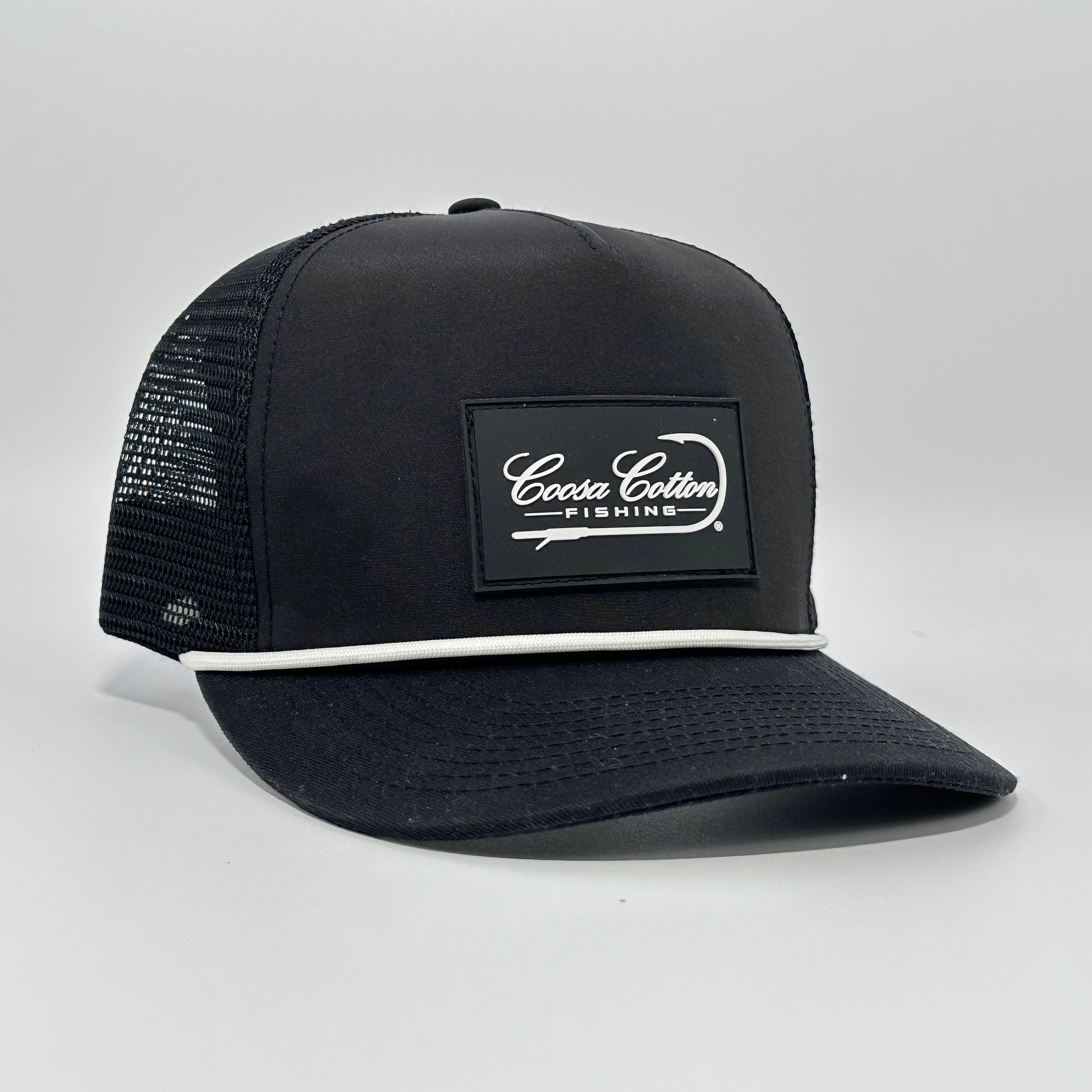 Rope Trucker Hat - Solid Black – Coosa Cotton